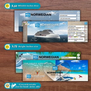 Editable Norwegian Cruise Surprise Trip Ticket: Printable Gift (PDF) - Etsy