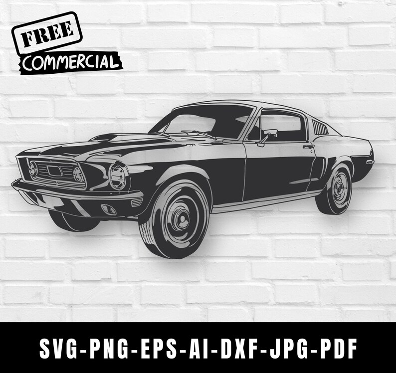 Ford Mustang SVG Bundle: Muscle Car Decals, Cricut Ready (digital ...