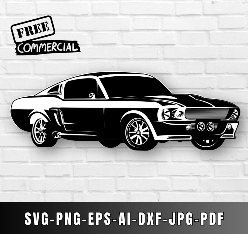 Ford Mustang SVG Bundle: Muscle Car Decals, Cricut Ready (digital ...