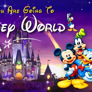 Disney World Surprise Trip Ticket: Editable Gift Reveal (PDF) - Etsy