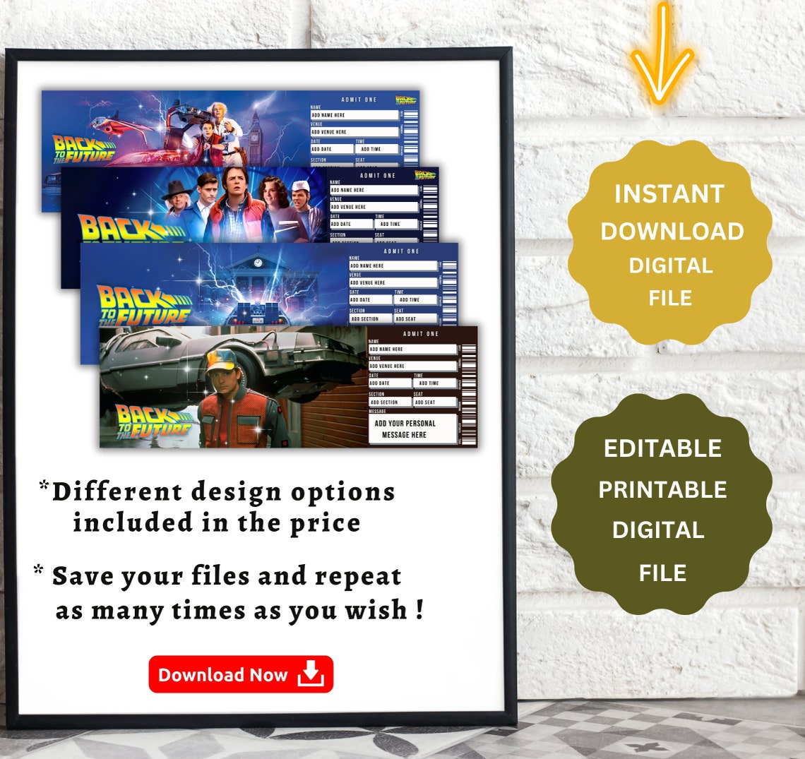 Editable BACK to the FUTURE Surprise Reveal Event Gift - Etsy