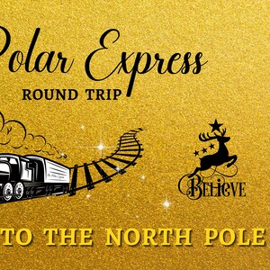 Editable Polar Express Ticket: North Pole Surprise Trip (printable PDF ...