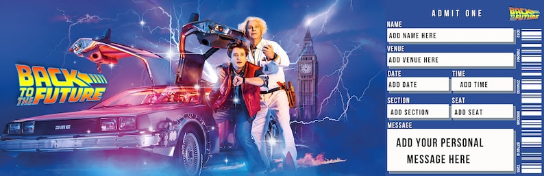 Editable BACK to the FUTURE Surprise Reveal Event Gift Template. Back ...