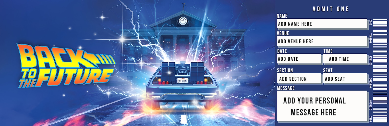 Editable BACK to the FUTURE Surprise Reveal Event Gift Template. Back ...