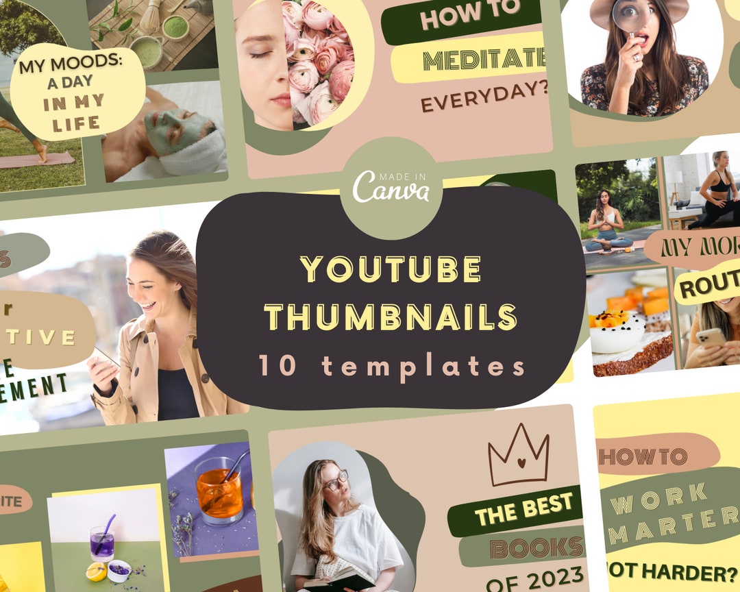 Youtube Thumbnail Canva Template Editable Youtube Thumbnail - Etsy