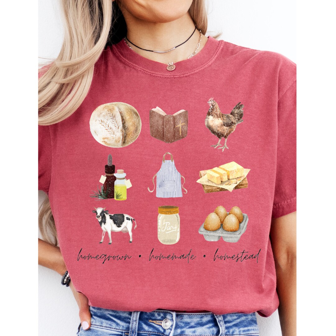 Homeschool Homebirth Homegrown Homestead Shirt Farm Shirt Farm Chick ...