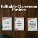 Modern Classroom Decor Posters EDITABLE - Etsy