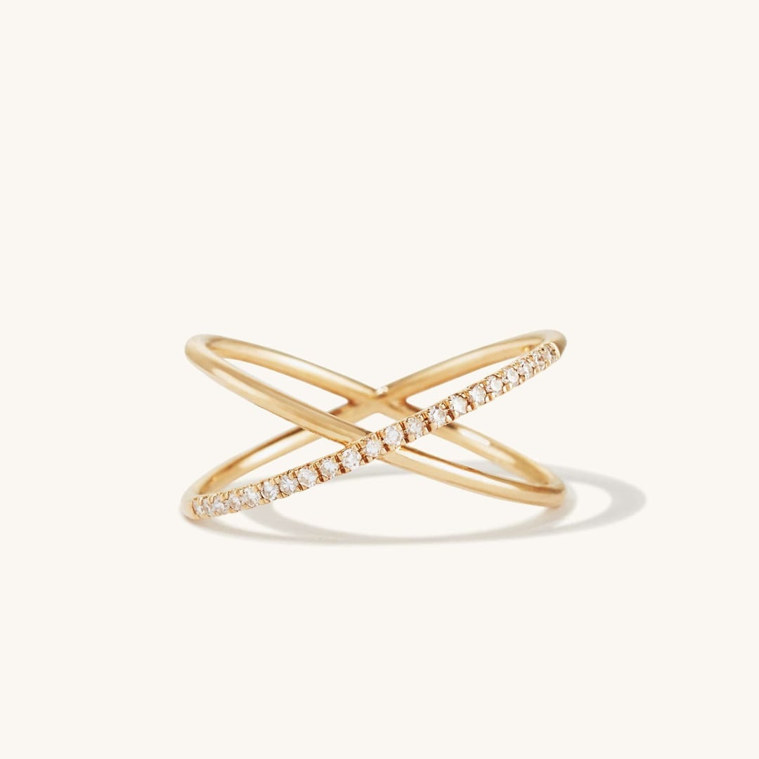 Criss Cross Ring Women Cross Ring Gold Cross Ring Sideways - Etsy