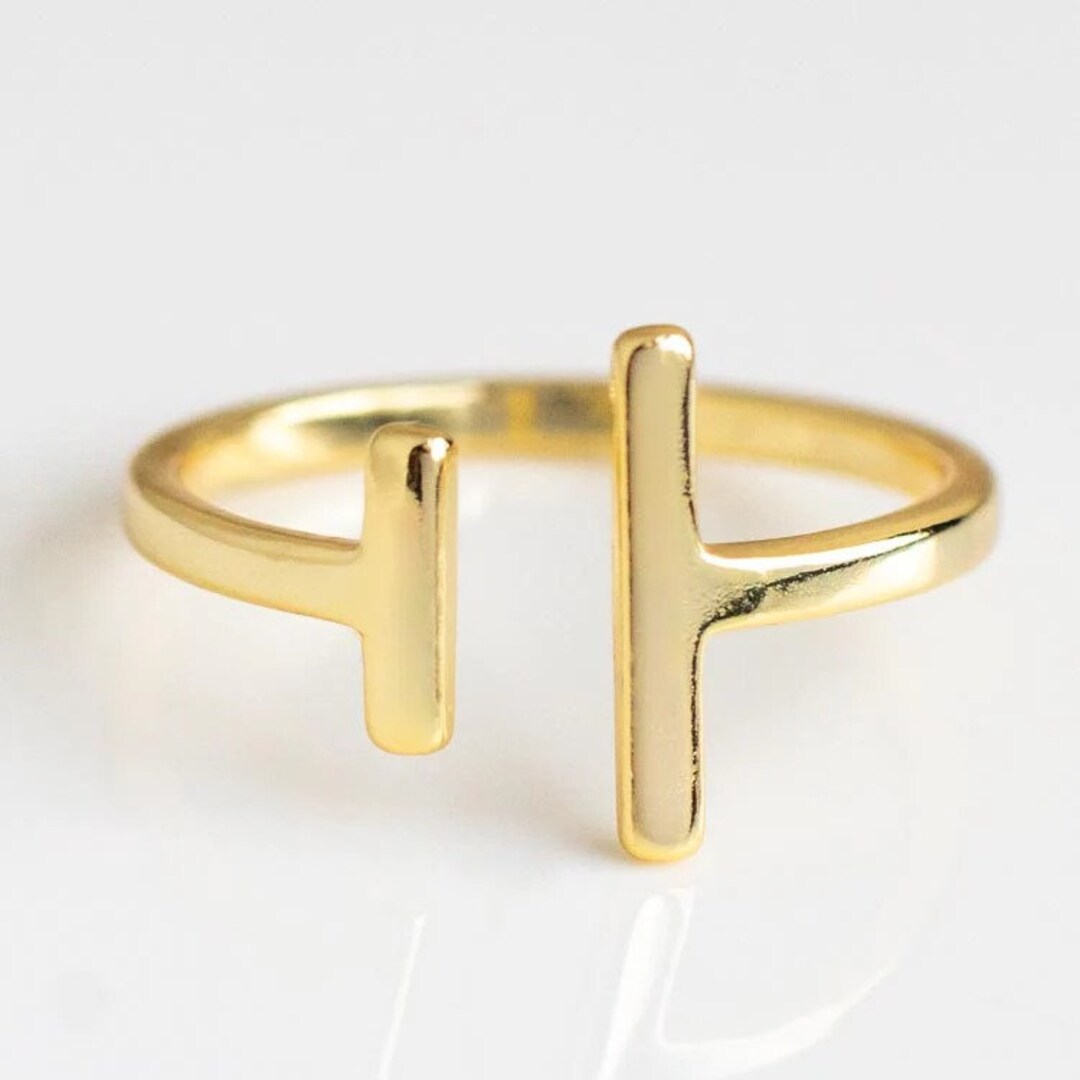 Open Ring, 14k Solid Gold Ring, Open Wedding Ring, Gold Open Ring ...