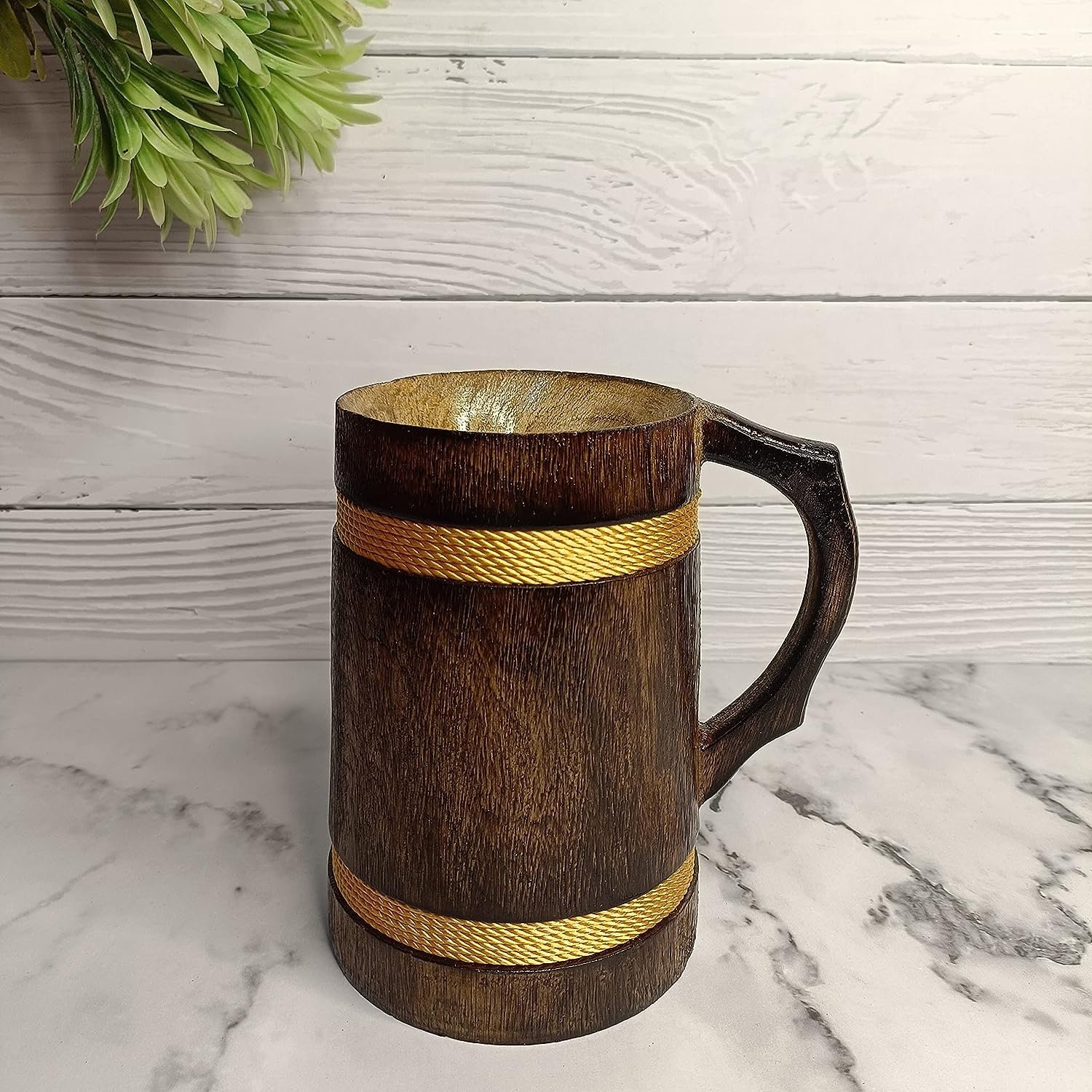 Handmade Wooden Beer Mug With Handle Vintage Wood Mug - Etsy