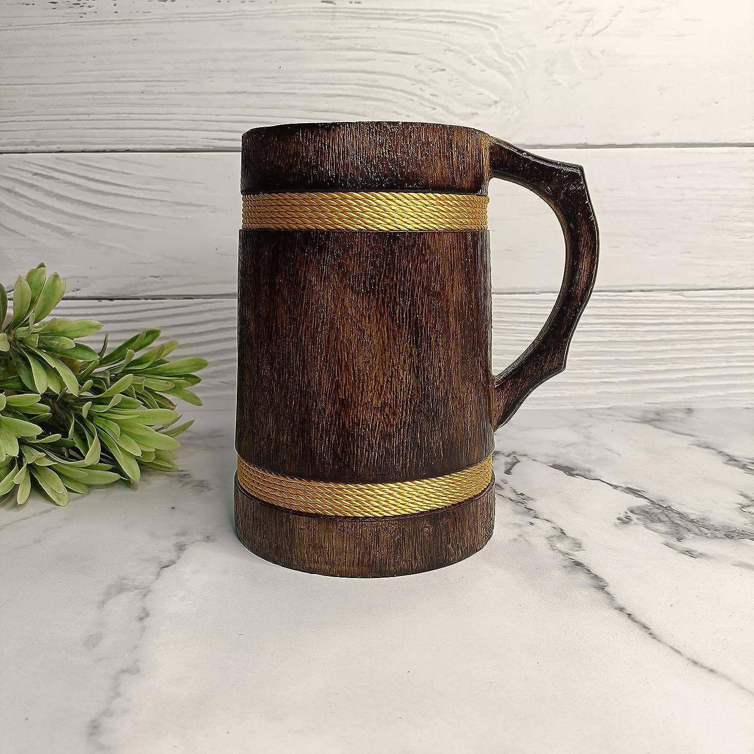 Handmade Wooden Beer Mug With Handle Vintage Wood Mug - Etsy