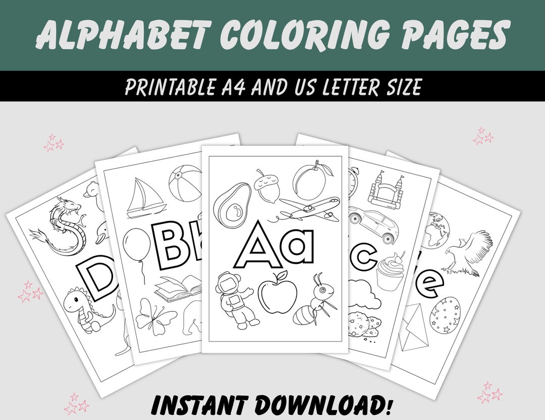 Printable Coloring Alphabet, Alphabet Coloring Pages, Preschool ...