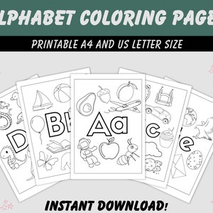 Printable Coloring Alphabet, Alphabet Coloring Pages, Preschool ...
