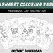Printable Coloring Alphabet, Alphabet Coloring Pages, Preschool ...