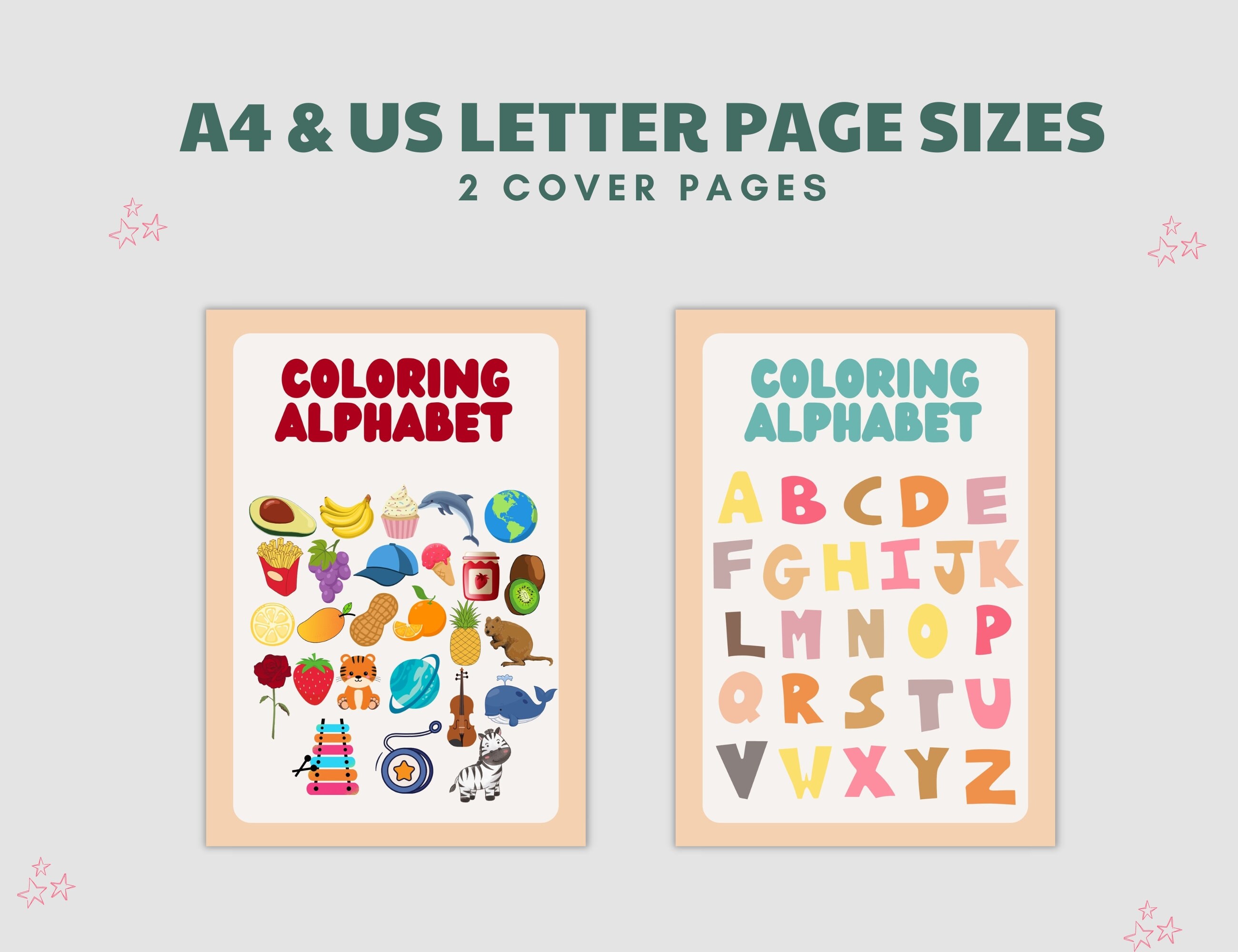 Printable Coloring Alphabet, Alphabet Coloring Pages, Preschool ...