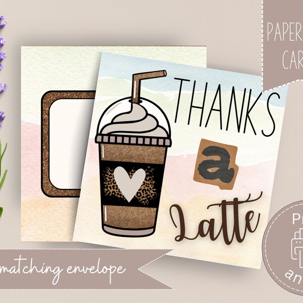 Thanks a Latte - Etsy