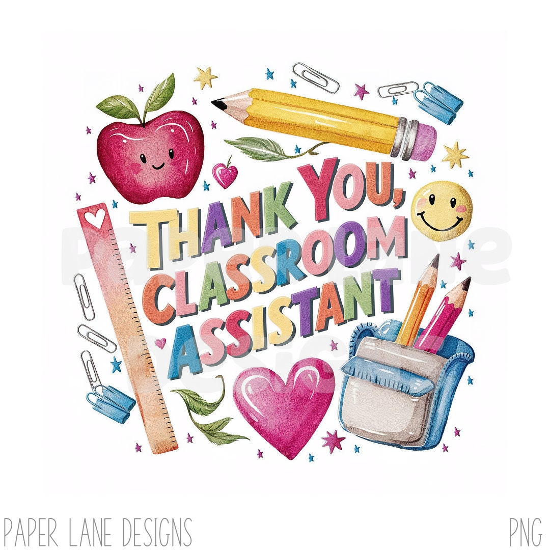 Classroom Assistant Clipart Png Teacher Clipart Thankyou Classroom ...