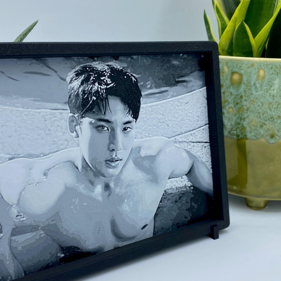 Seventeen Mingyu's Lalali MV Pool Scene - 3D Wall Mural - Black and ...
