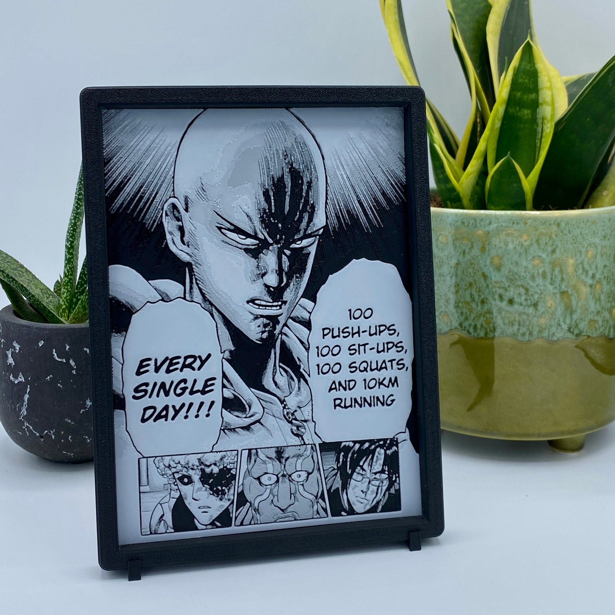 Saitama Workout Motivation One Punch Man Anime / Manga Wall Mural ...
