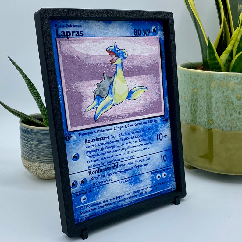Lapras First Edition - 3D Mural - Pokemon 10/62 (base Set Fossil 1st ...