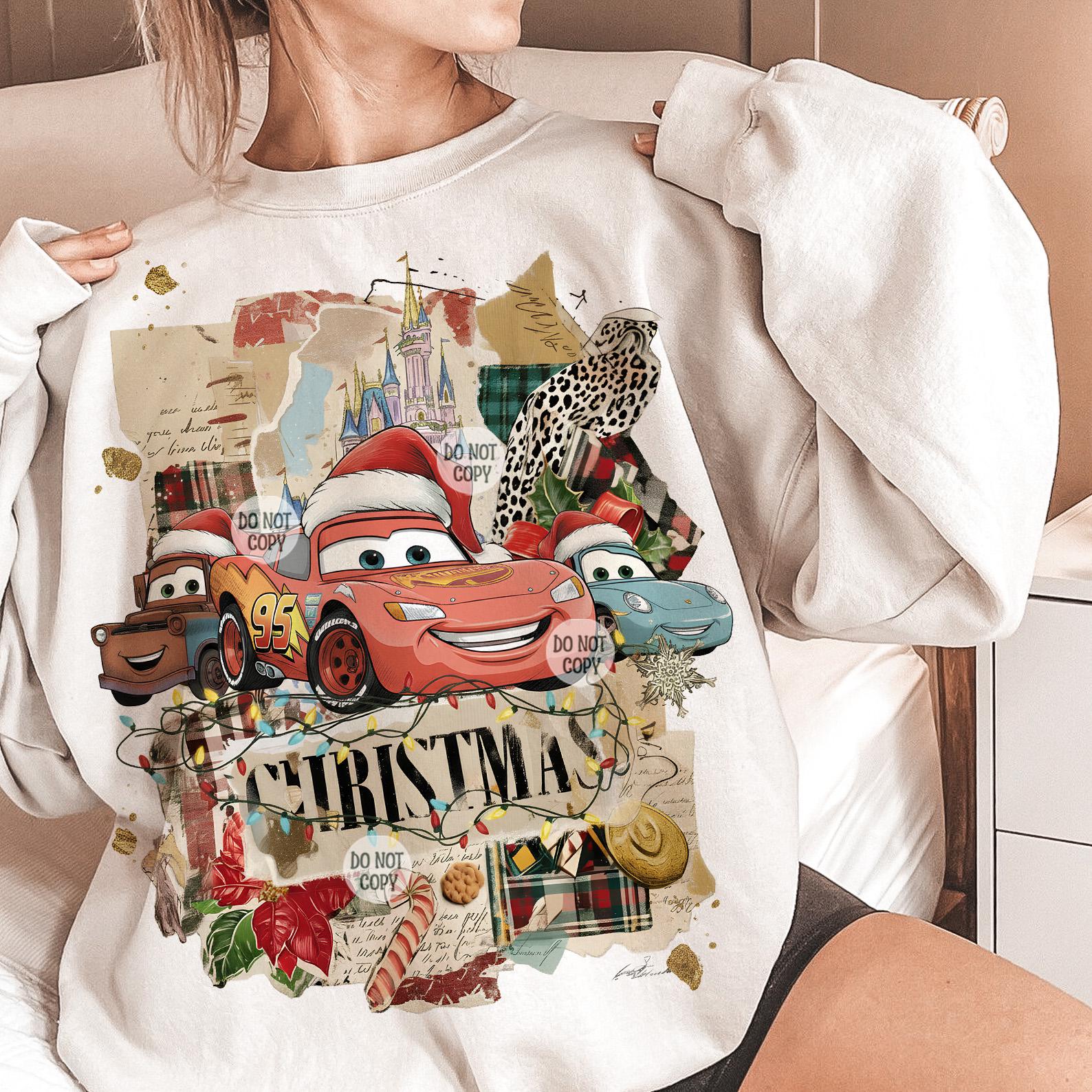 Cars Christmas Collage Png, Cartoon Characters Png, Hand Drawn ...