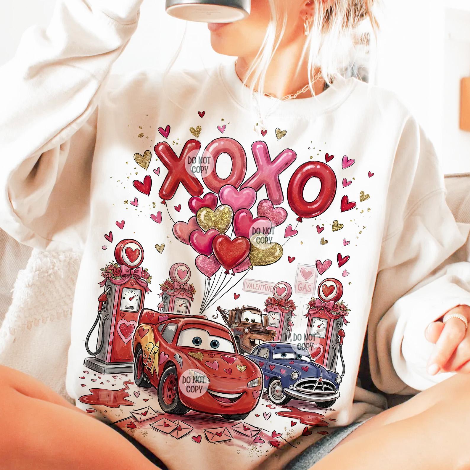 Preppy Xoxo Cars PNG, Valentine Cars Shirt Png, Magical Heart ...
