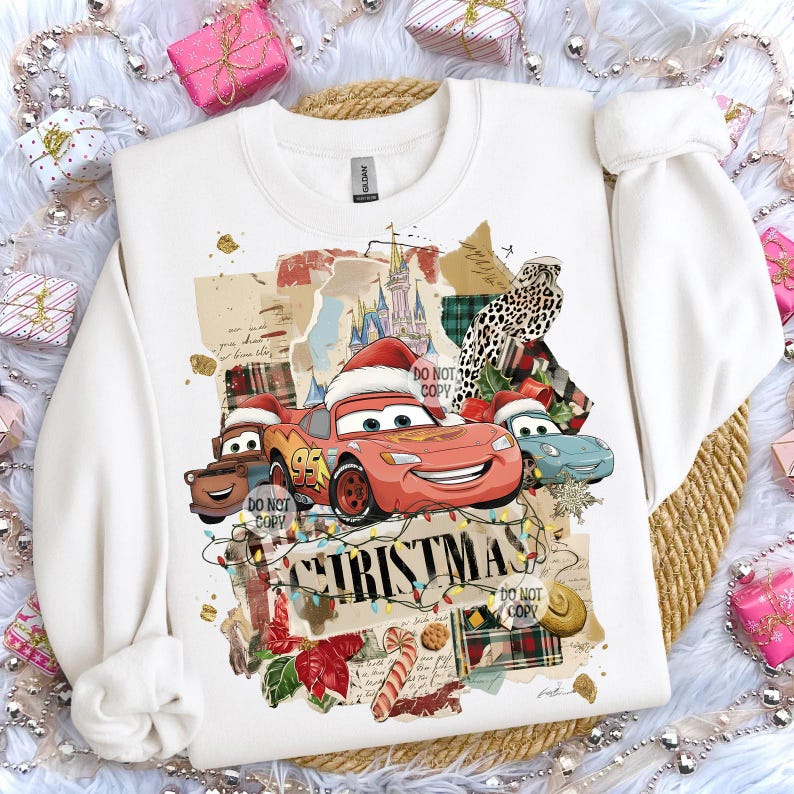 Cars Christmas Collage Png, Cartoon Characters Png, Hand Drawn ...
