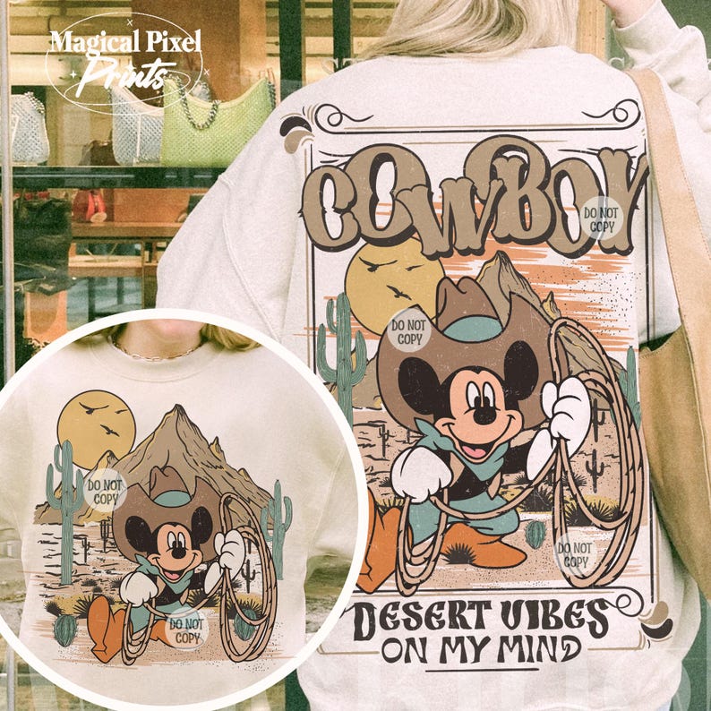Cowboy Mouse PNG, Trendy Western Png, Vacay Mode Png, Magical Kingdom ...