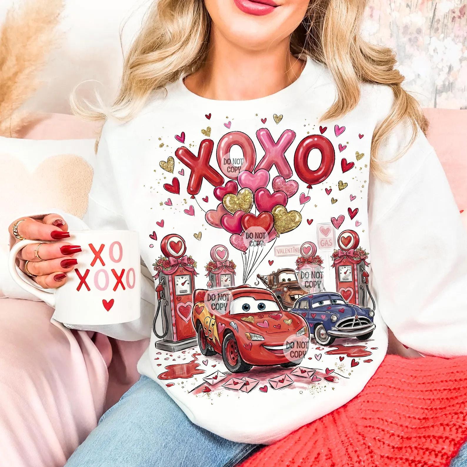 Preppy Xoxo Cars PNG, Valentine Cars Shirt Png, Magical Heart ...