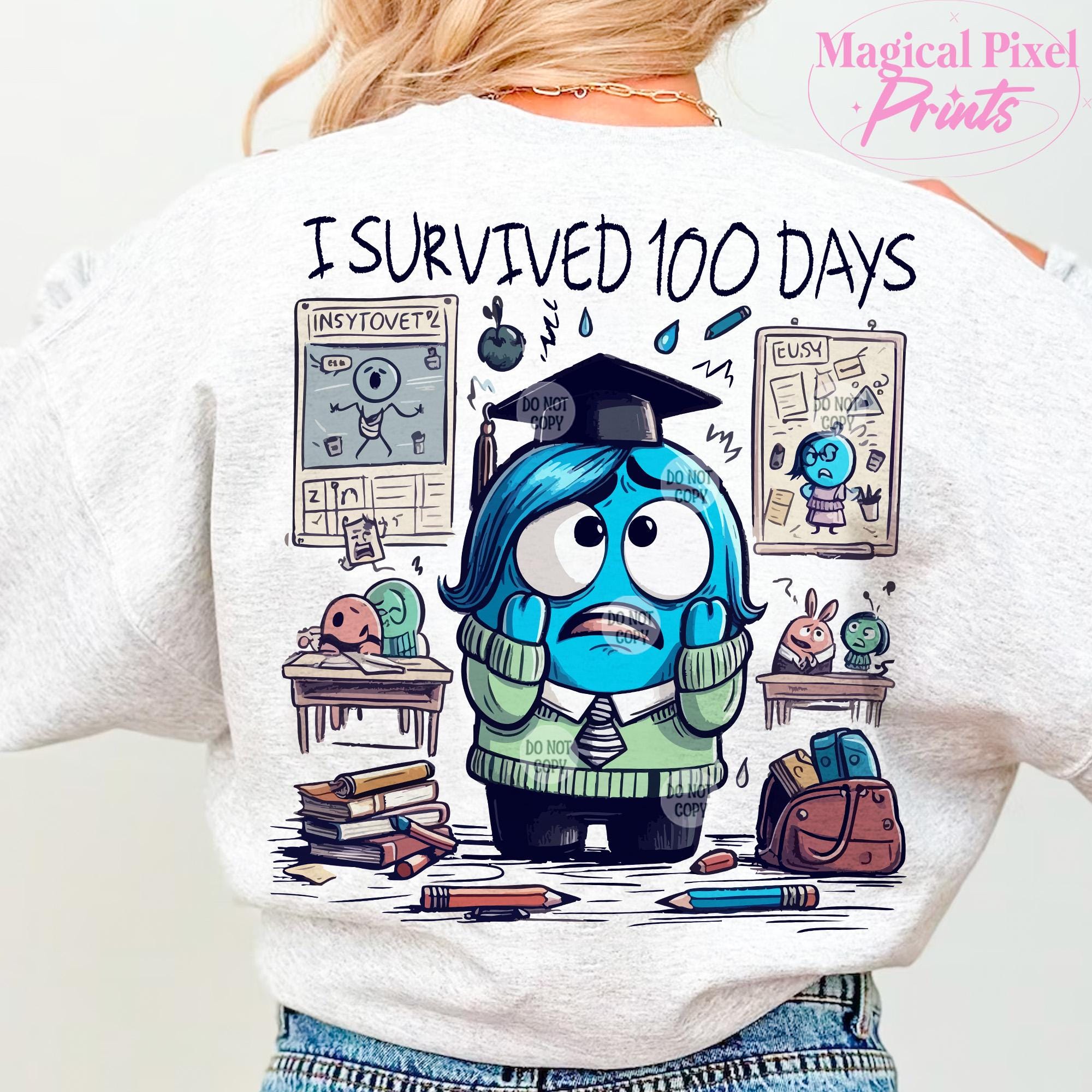 I Survived 100 Days of School Png, Cartoon School Png, 100 Days of ...