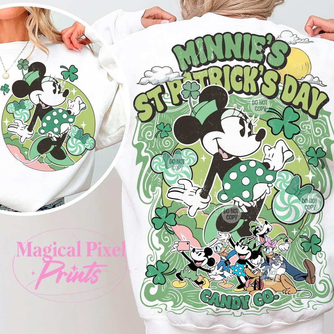 Mouse Happy St Patrick's Day PNG, Lucky Shamrock Png, Retro Cartoon St ...