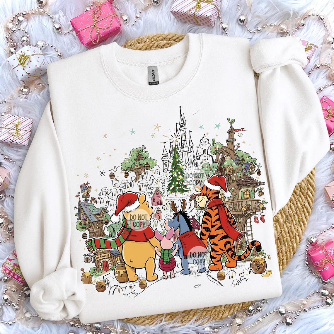 Retro Pooh Christmas Png, Christmas Characters Png, Christmas 2025 Png ...
