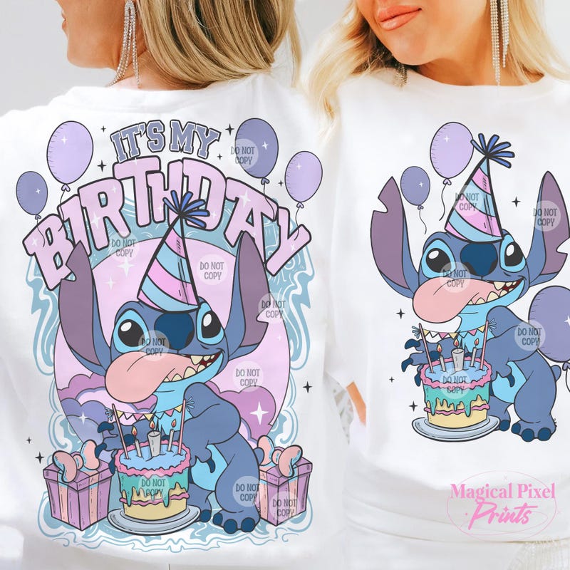Stitch Happy Birthday Png - Etsy