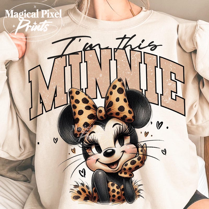 Leopard Minnie Mouse - Etsy