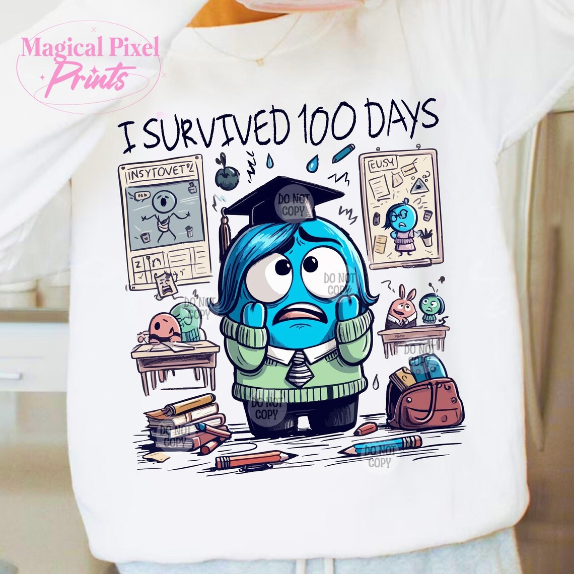 I Survived 100 Days of School Png, Cartoon School Png, 100 Days of ...