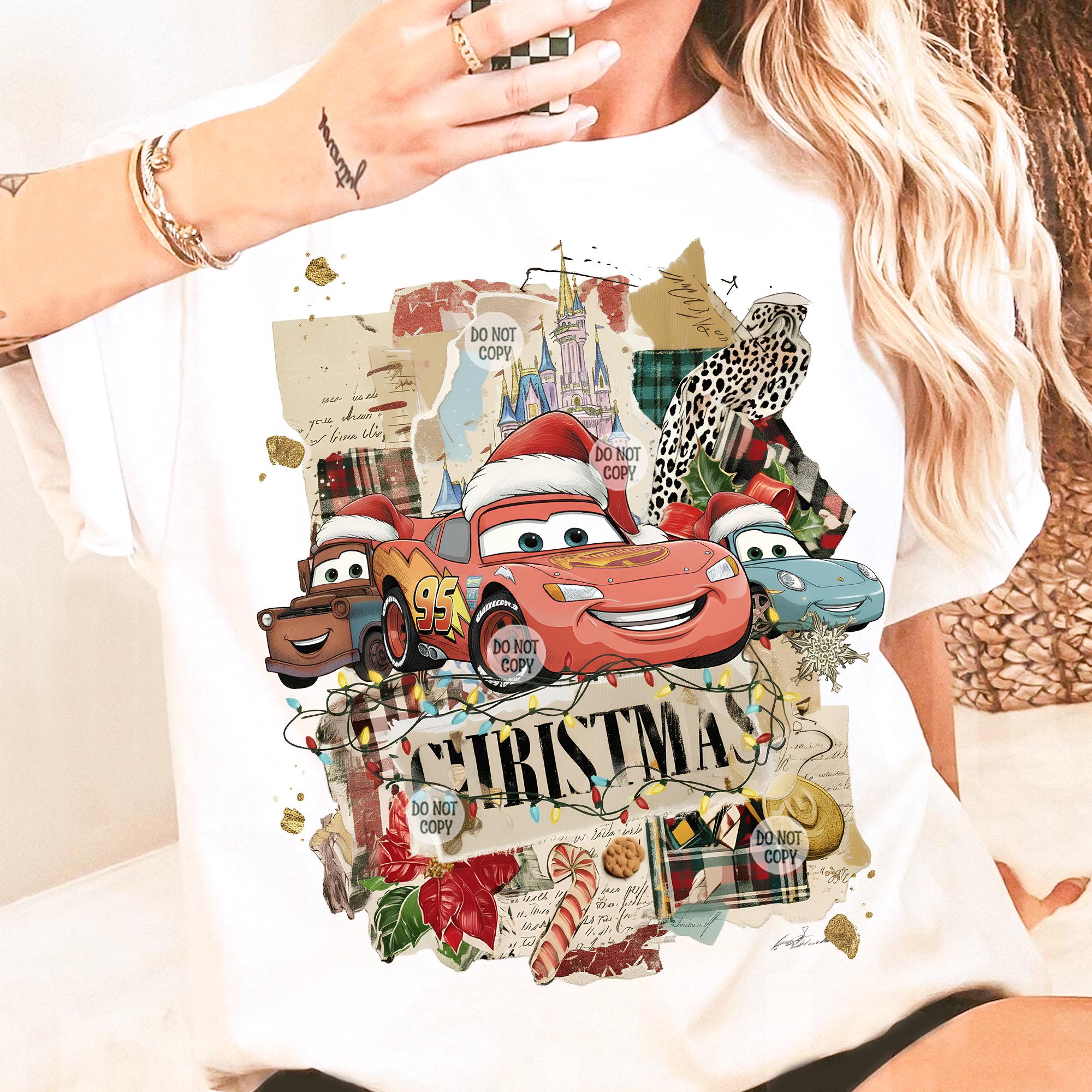 Cars Christmas Collage Png, Cartoon Characters Png, Hand Drawn ...
