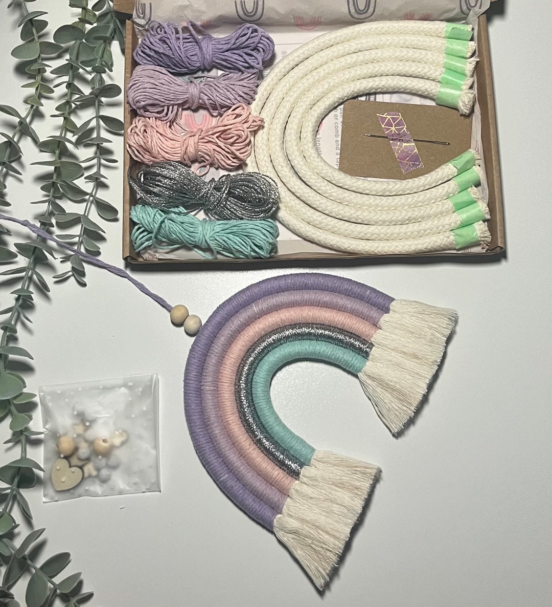 DIY Macrame Rainbow Craft Kit Mermaid Colours Make Your Own Rainbow ...