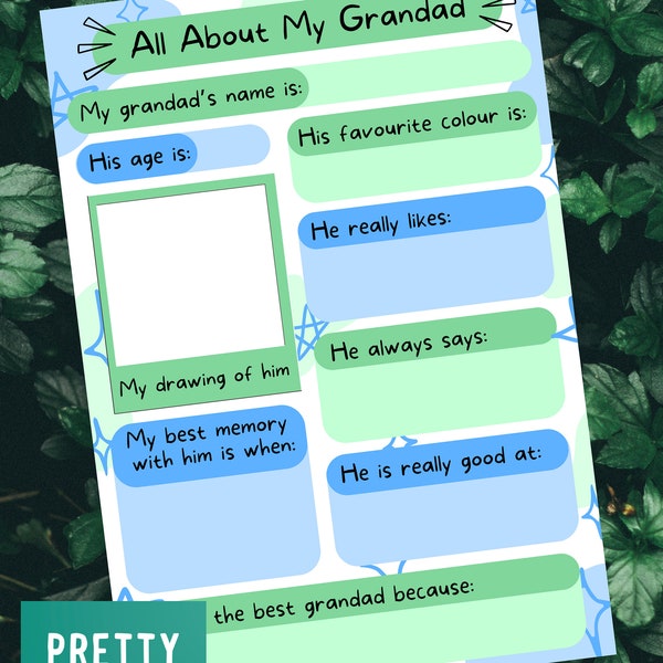 Grandparents Day Activity Sheet - Etsy