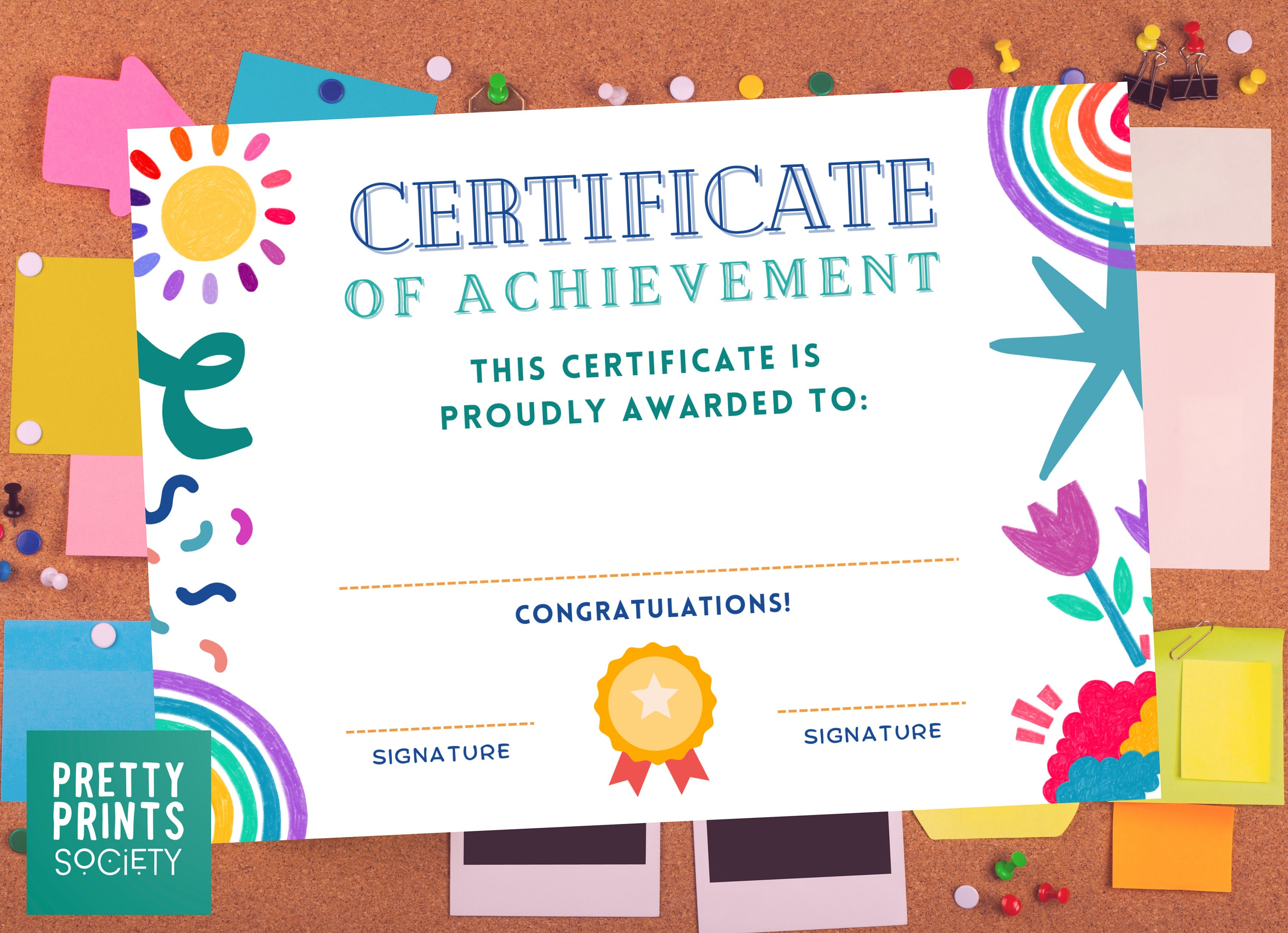 Kids Achievement Certificate Printable Instant DIGITAL Download Kids ...