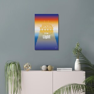 Jesus is the Light Poster Art, Modern Graphic Design for Ocean Sunset ...
