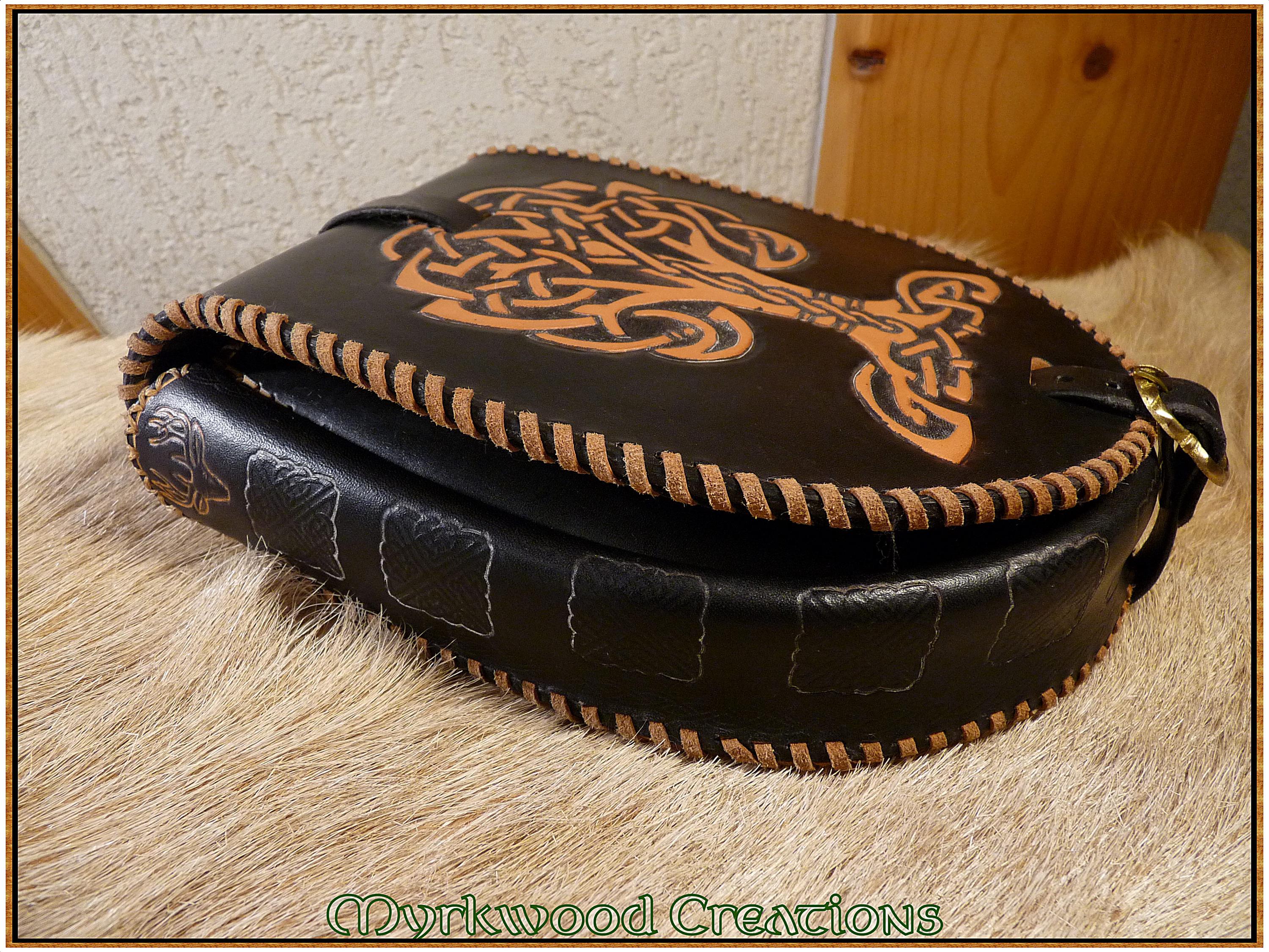 Leather Pouch Yggdrasill – Handmade Viking Accesory for LARP, REN ...
