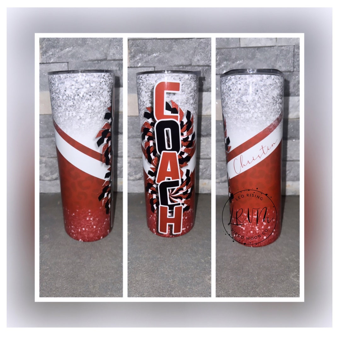 Cheer Coach Tumbler | Black and Maroon Cheerleading Colors | Coach ...