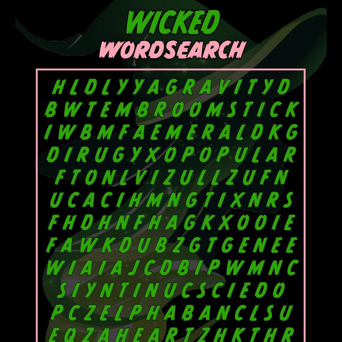 Wicked Games Bundle: Wordsearch & Crossword Puzzle (digital Download ...