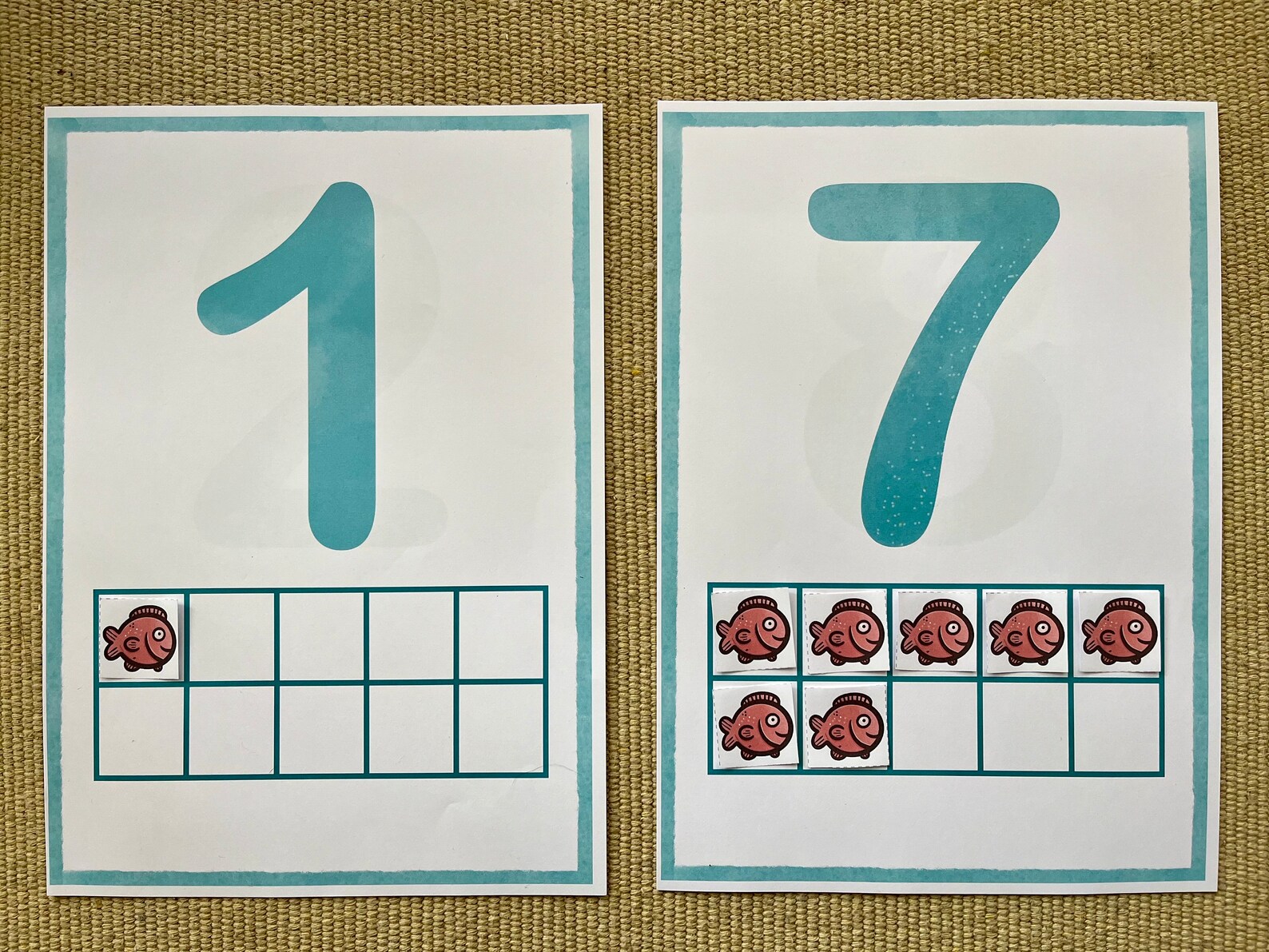 Ocean Math Ten Frame Numbers, Ten Frame Preschool, Number Counting ...