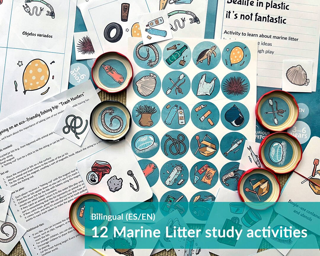 Marine Litter Study Activities, Recycling Montessori Flashcards ...