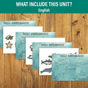 Marine Vertebrate and Invertebrate Matching Game Educational Sorting ...