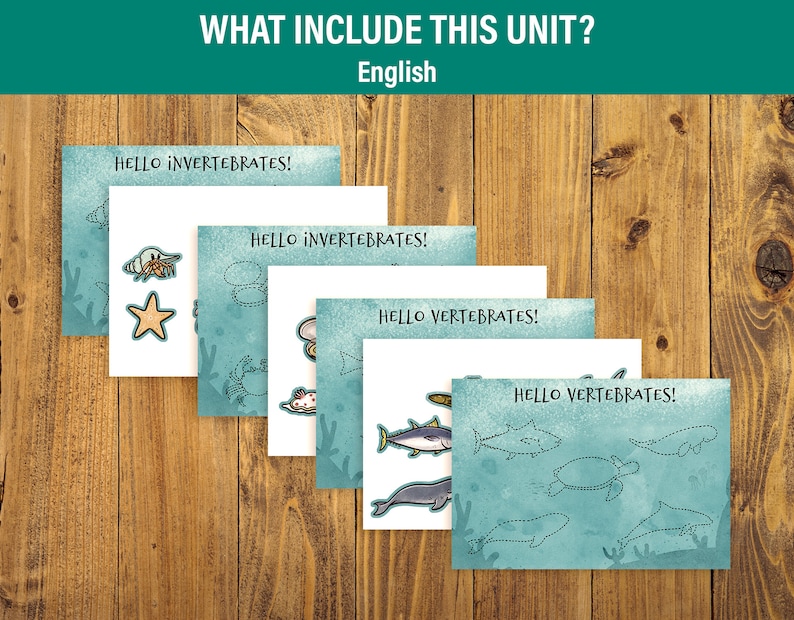Marine Vertebrate and Invertebrate Matching Game Educational Sorting ...