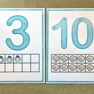 Ocean Math Ten Frame Numbers, Ten Frame Preschool, Number Counting ...