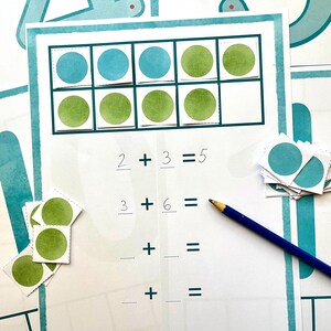 Ocean Math Ten Frame Numbers, Ten Frame Preschool, Number Counting ...