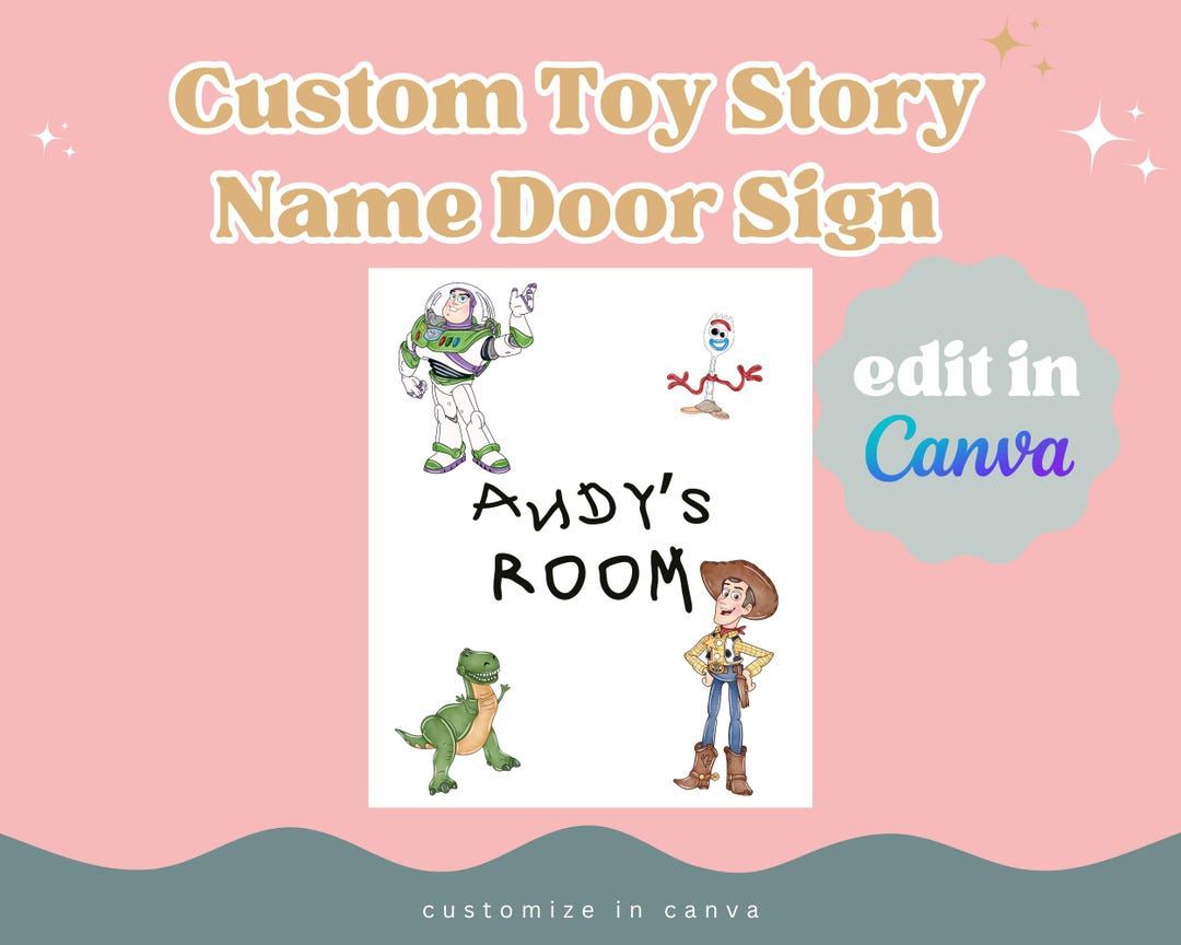 Toy Story Andy's Room Door Sign Party Sign Bedroom Print Wall - Etsy Canada